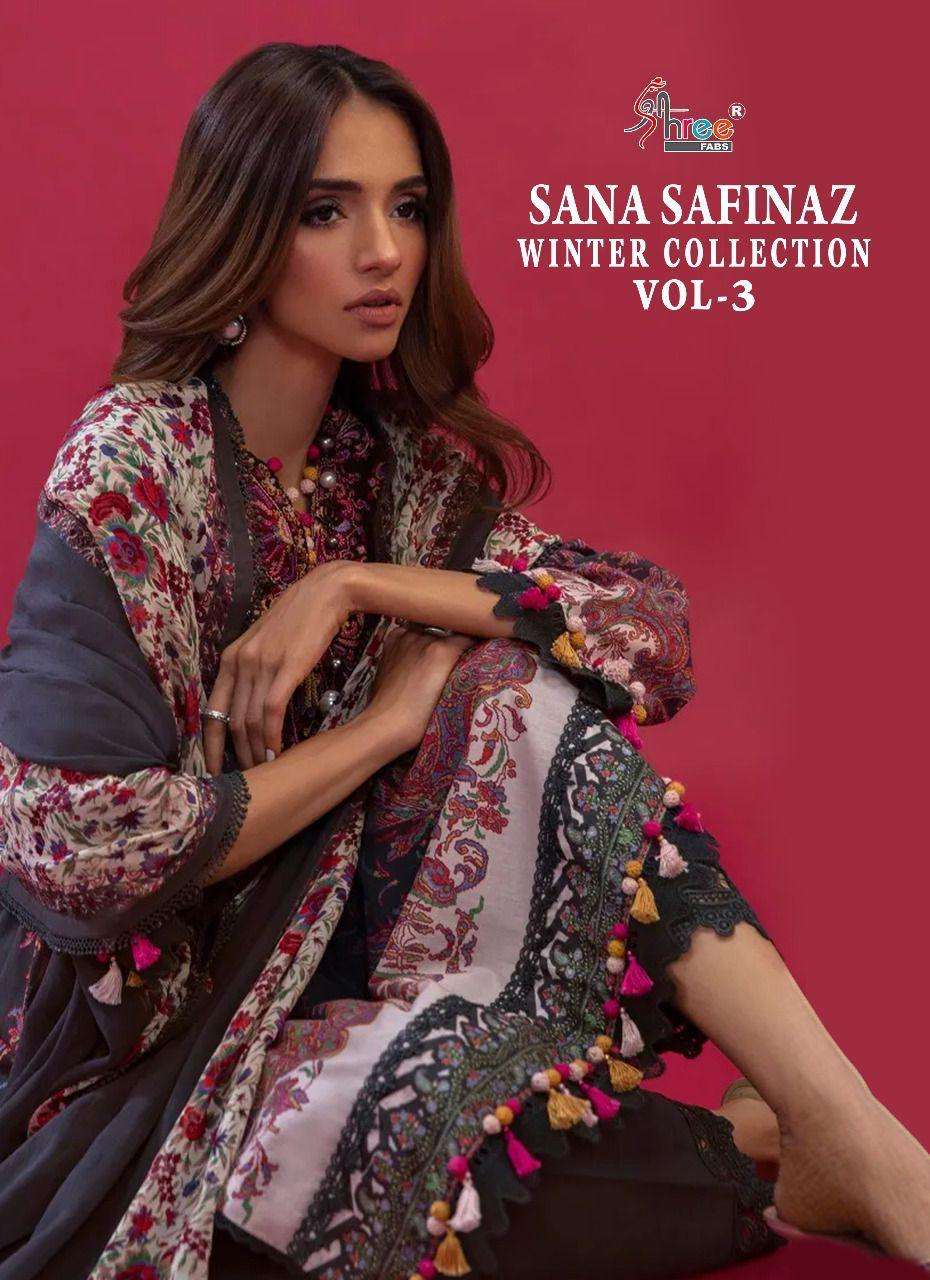 SANA SAFINAZ WINTER COLLECTION VOL-3 BY SHREE FABS 2390 TO 2396 SERIES PAKISTANI STYLISH ...