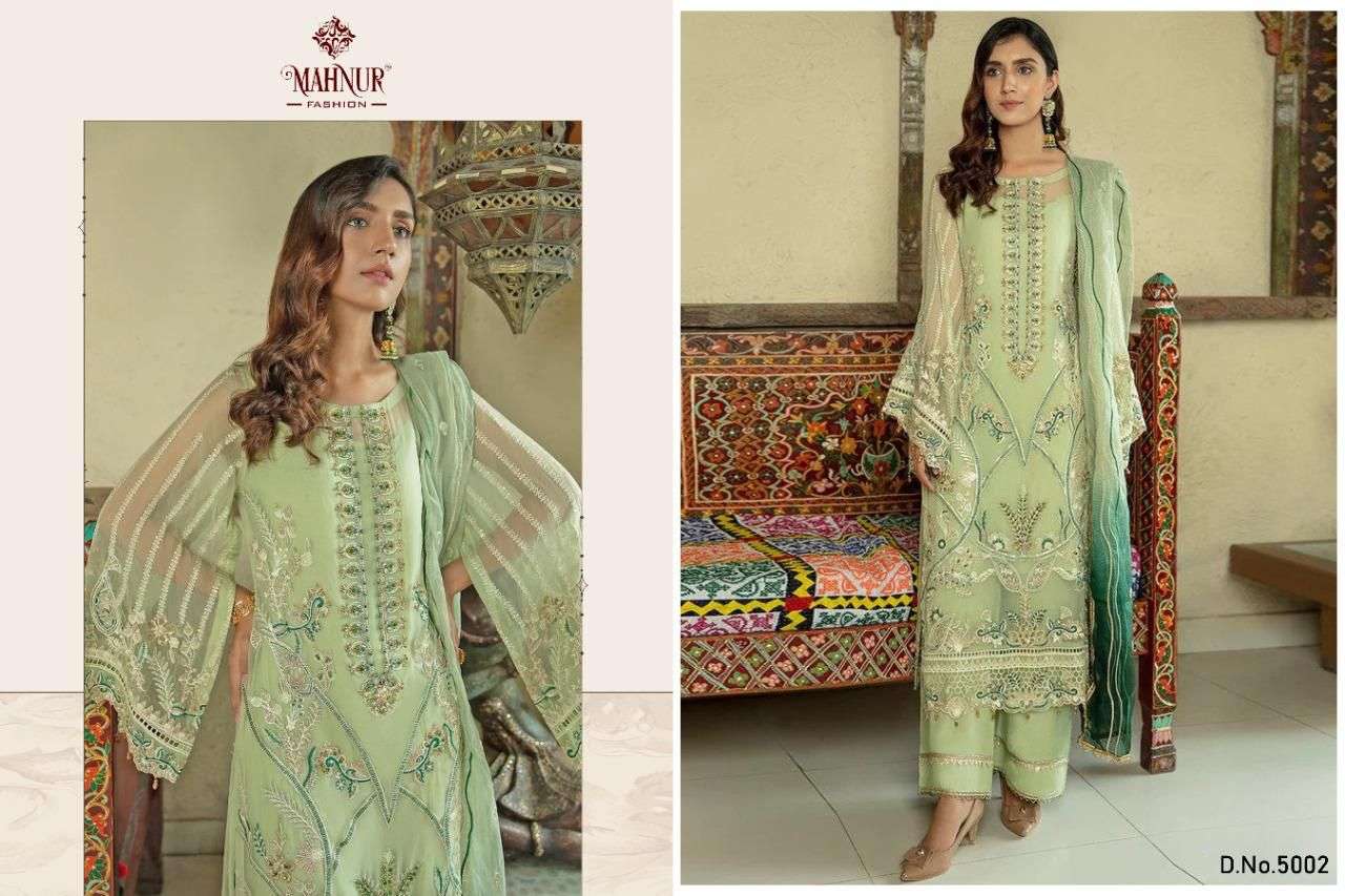 MAHNUR VOL-5 BY MAHNUR FASHION 5001 TO 5003 SERIES BEAUTIFUL PAKISTANI ...