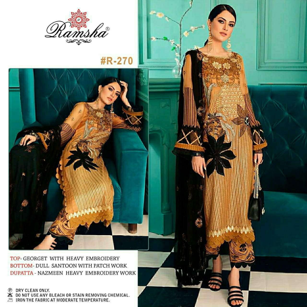 RAMSHA HIT DESIGN 270 BY RAMSHA BEAUTIFUL PAKISTANI SUITS COLORFUL STYLISH FANCY CASUAL WEAR ...