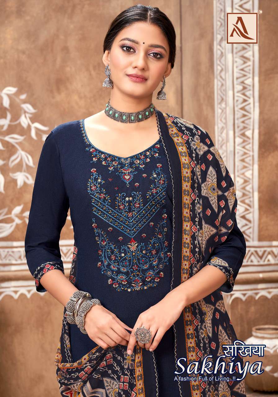 SAKHIYA 1141 SERIES BY ALOK SUITS 1141-001 TO 1141-008 SERIES BEAUTIFUL ...