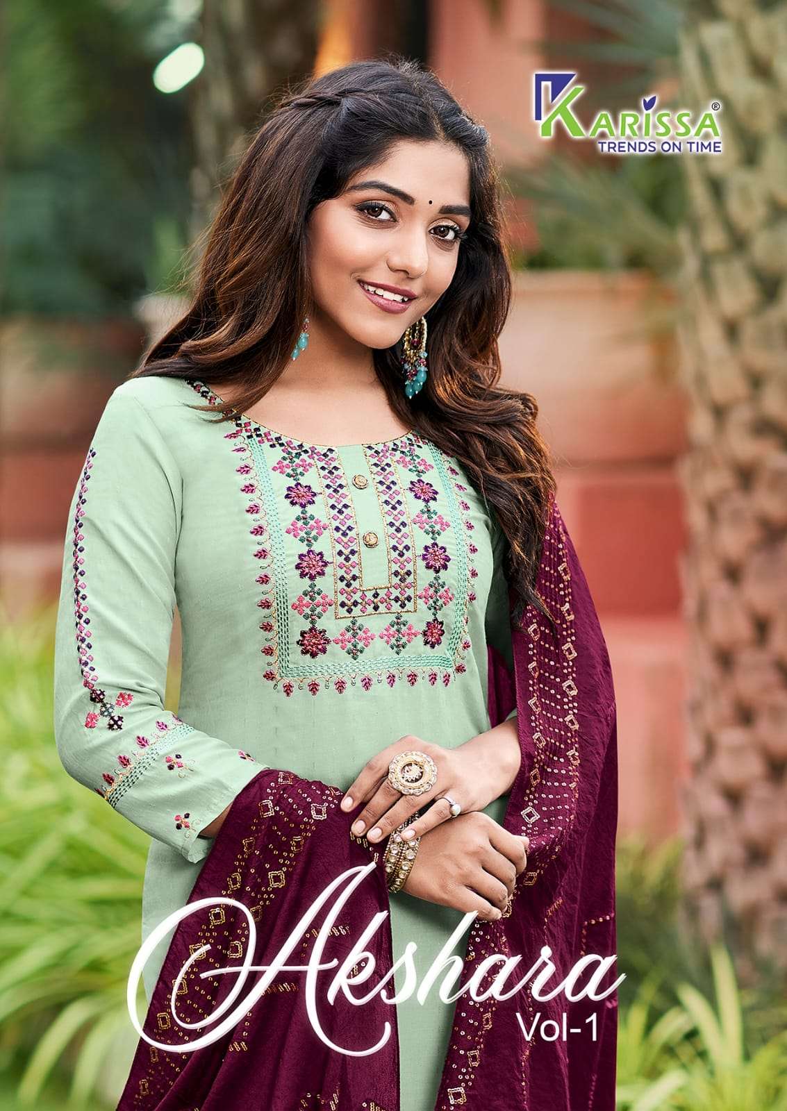 AKSHARA VOL-1 BY KARISSA 1101 TO 1106 SERIES INDIAN SUITS BEAUTIFUL ...