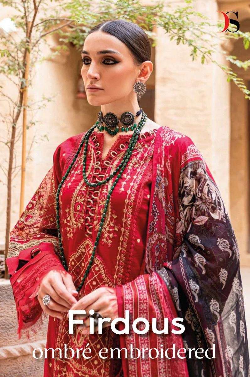FIRDOUS OMBRE EMBROIDERED BY DEEPSY SUITS 2031 TO 2037 SERIES PAKISTANI ...