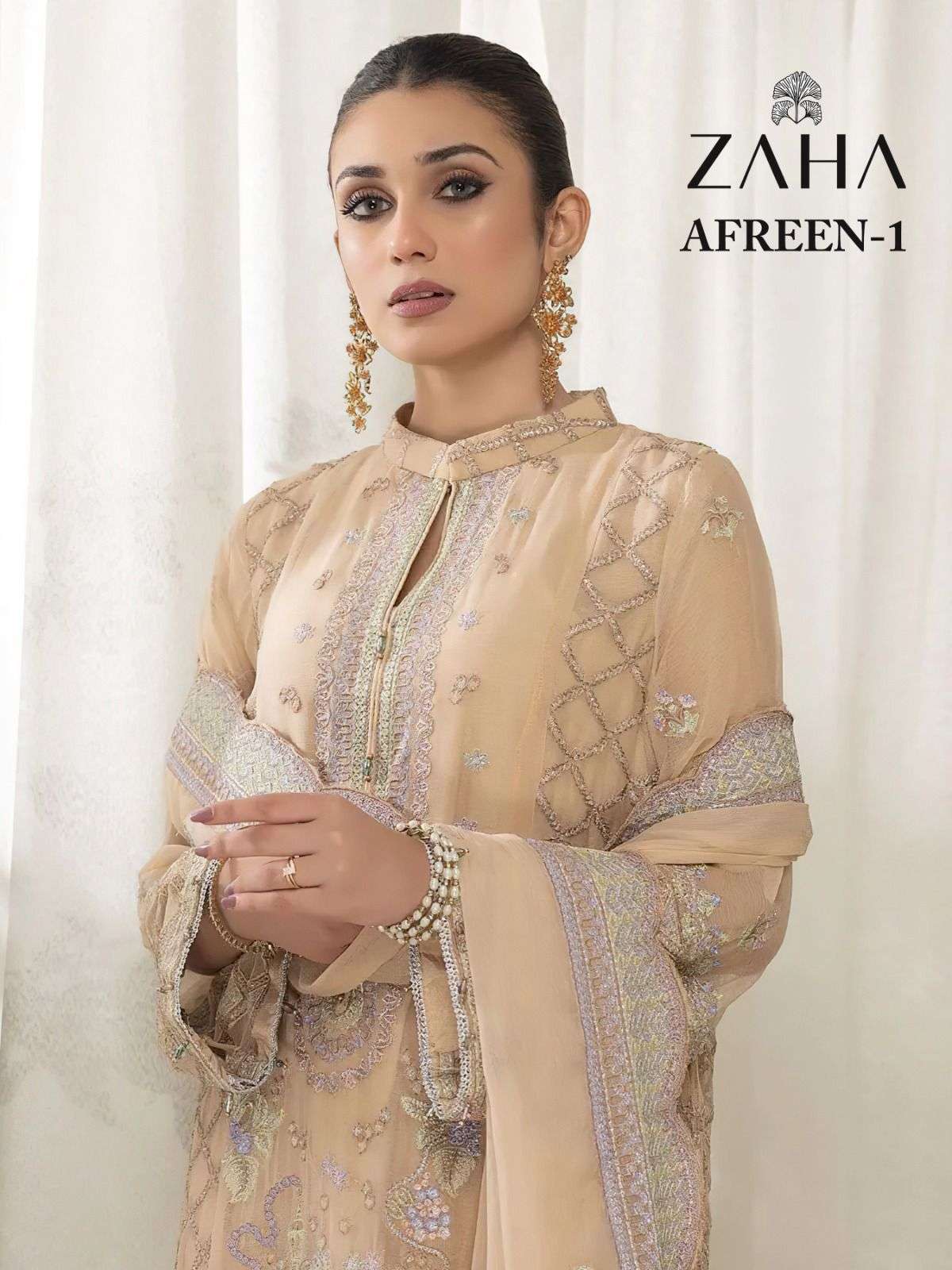 AFREEN VOL-1 BY ZAHA 10140 TO 10142 SERIES PAKISTANI SUITS BEAUTIFUL ...