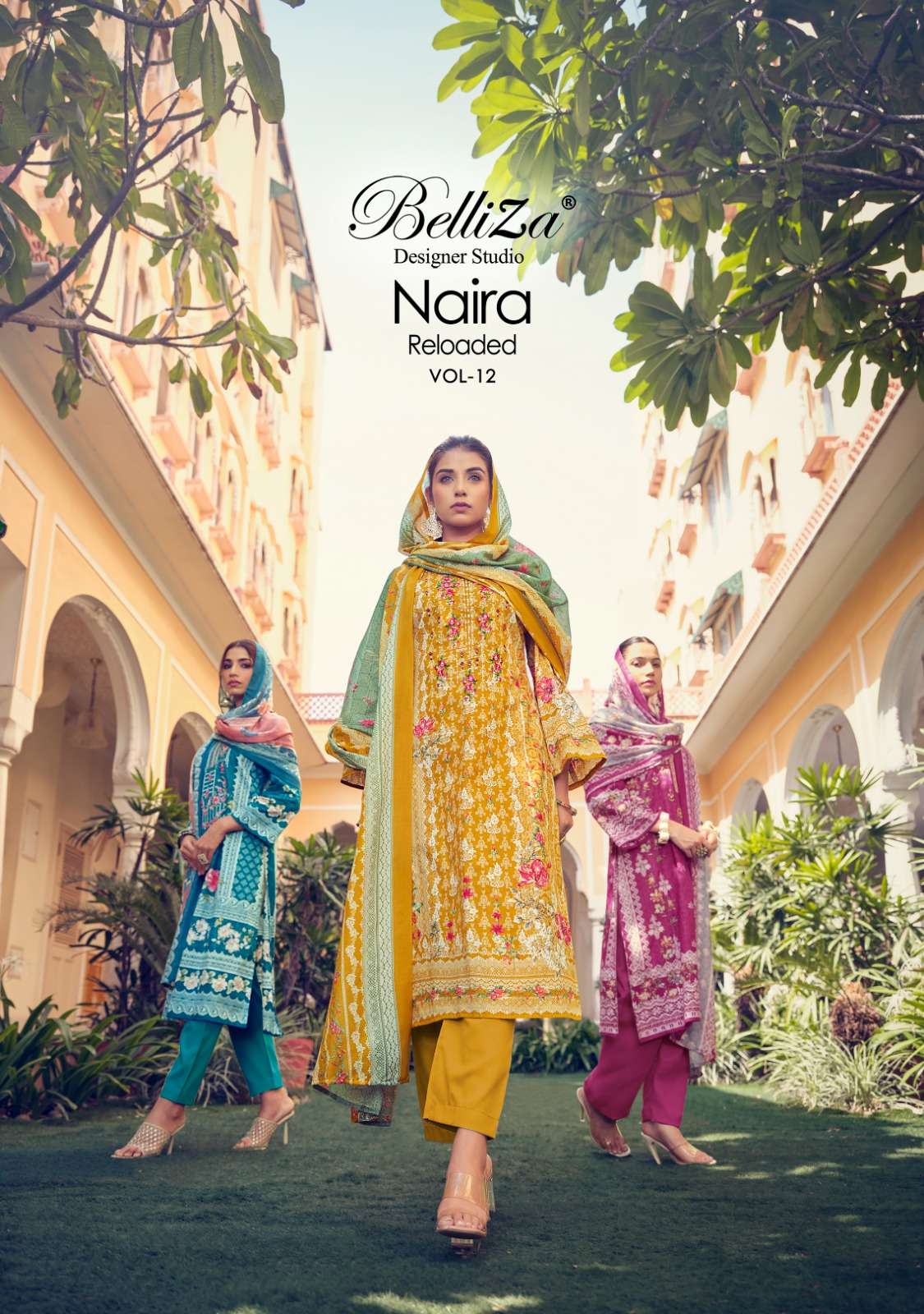 NAIRA VOL-12 BY BELLIZA 802-001 TO 802-010 SERIES BEAUTIFUL STYLISH ...