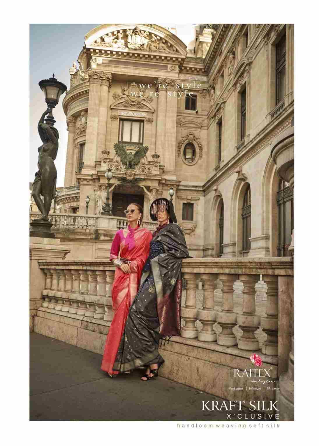 KRAFT SILK BY RAJ TEX 347001 TO 347007 SERIES INDIAN TRADITIONAL WEAR COLLECTION BEAUTIFUL ...