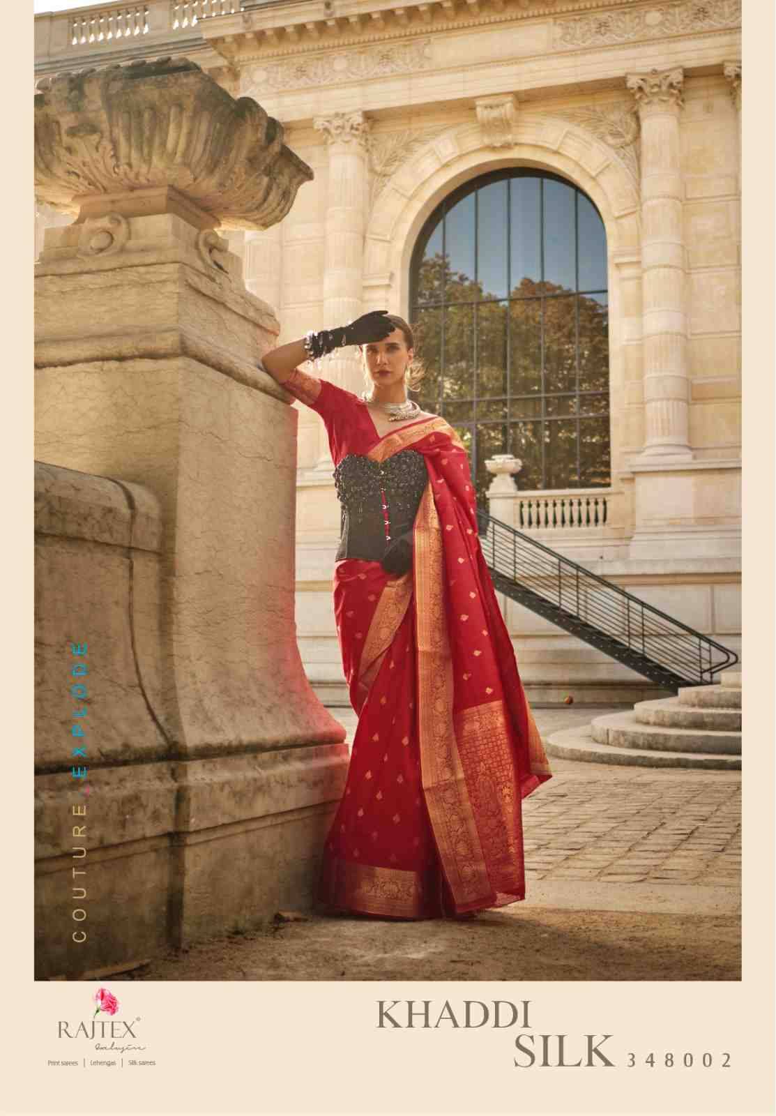 KHADDI SILK BY RAJ TEX 348001 TO 348008 SERIES INDIAN TRADITIONAL WEAR ...