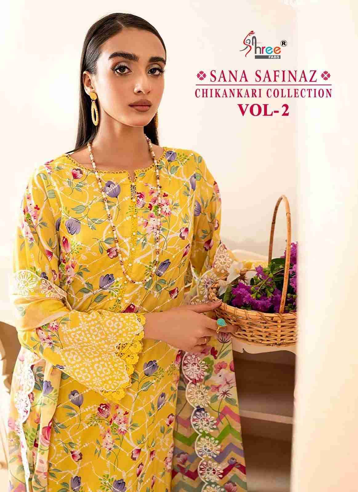 SANA SAFINAZ CHIKANKARI COLLECTION VOL-2 BY SHREE FABS 3292 TO 3297 ...