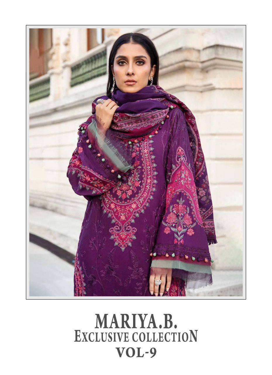 MARIYA.B. EXCLUSIVE COLLECTION VOL-9 BY SHREE FABS 3420 TO 3422 SERIES ...