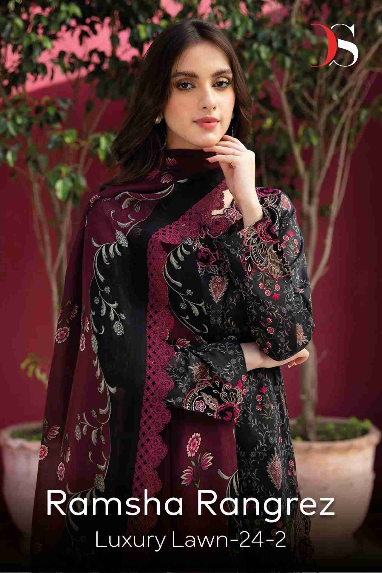 RAMSHA RANGREZ LUXURY LAWN-24 VOL-2 BY DEEPSY SUITS 7001 TO 7007 SERIES DESIGNER PAKISTANI SUITS ...