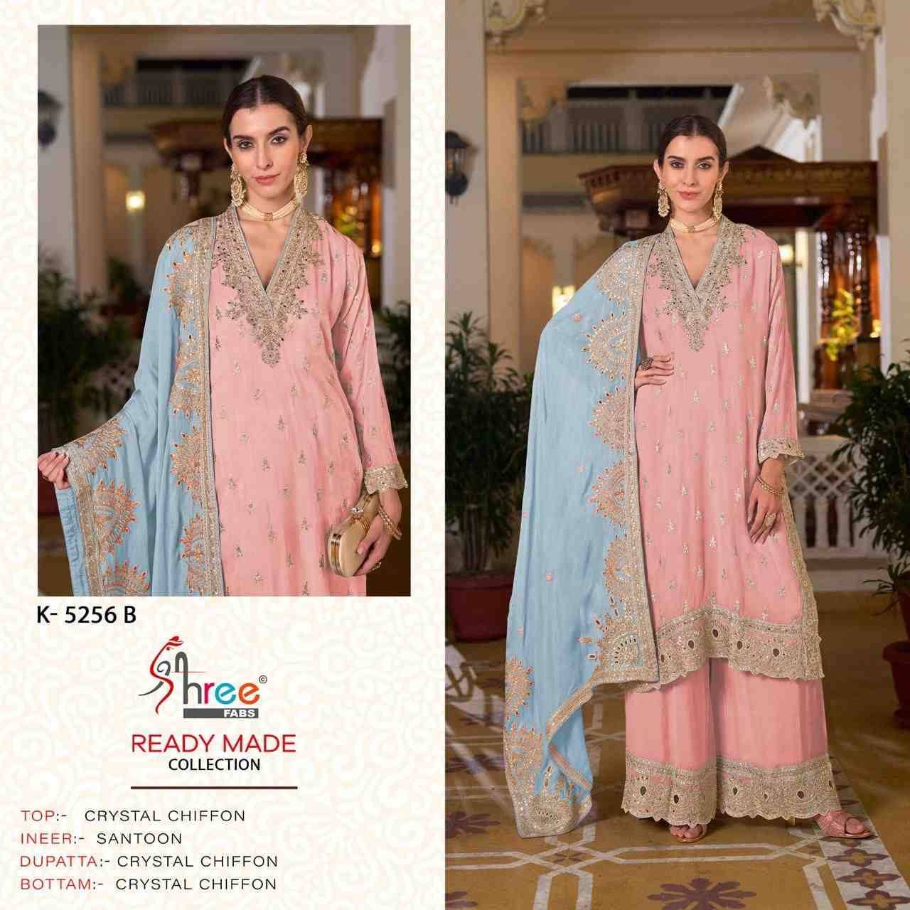 SHREE FABS HIT DESIGN K-5256 COLOURS BY SHREE FABS K-5256-A TO K-5256-B ...