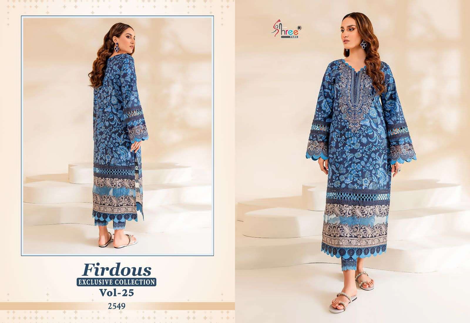 FIRDOUS EXCLUSIVE COLLECTION VOL-25 BY SHREE FABS 2449 TO 2553 SERIES ...