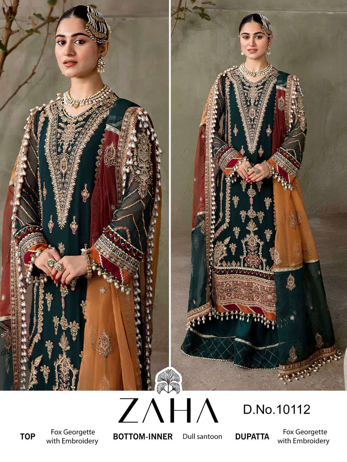 AAEESHA VOL-1 BY ZAHA 10112 TO 10115 SERIES PAKISTANI SUITS BEAUTIFUL ...