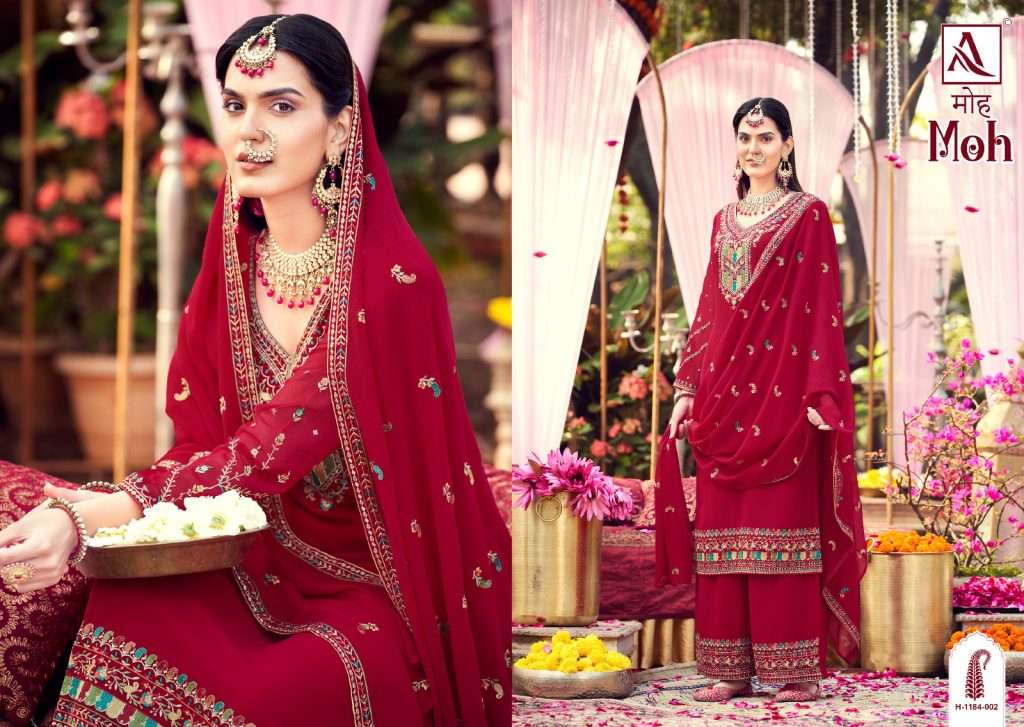 MOH BY ALOK SUITS 1184-001 TO 1184-006 SERIES INDIAN TRADITIONAL WEAR ...