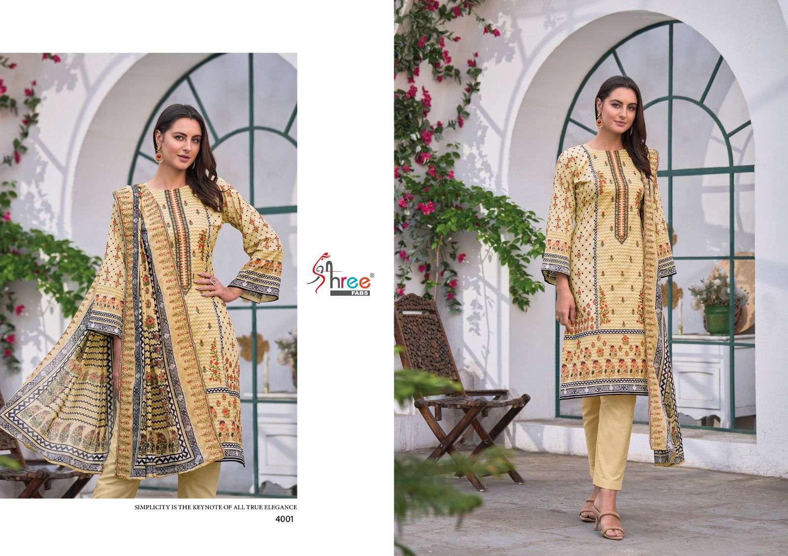 BIN SAEED LAWN COLLECTION VOL-4 BY SHREE FABS 4001 TO 4006 SERIES ...