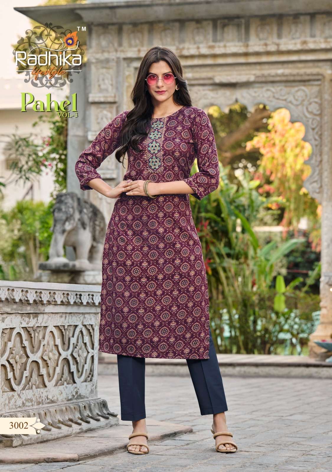 PAHEL VOL-3 BY RADHIKA LIFESTYLE 3001 TO 3008 SERIES DESIGNER STYLISH ...