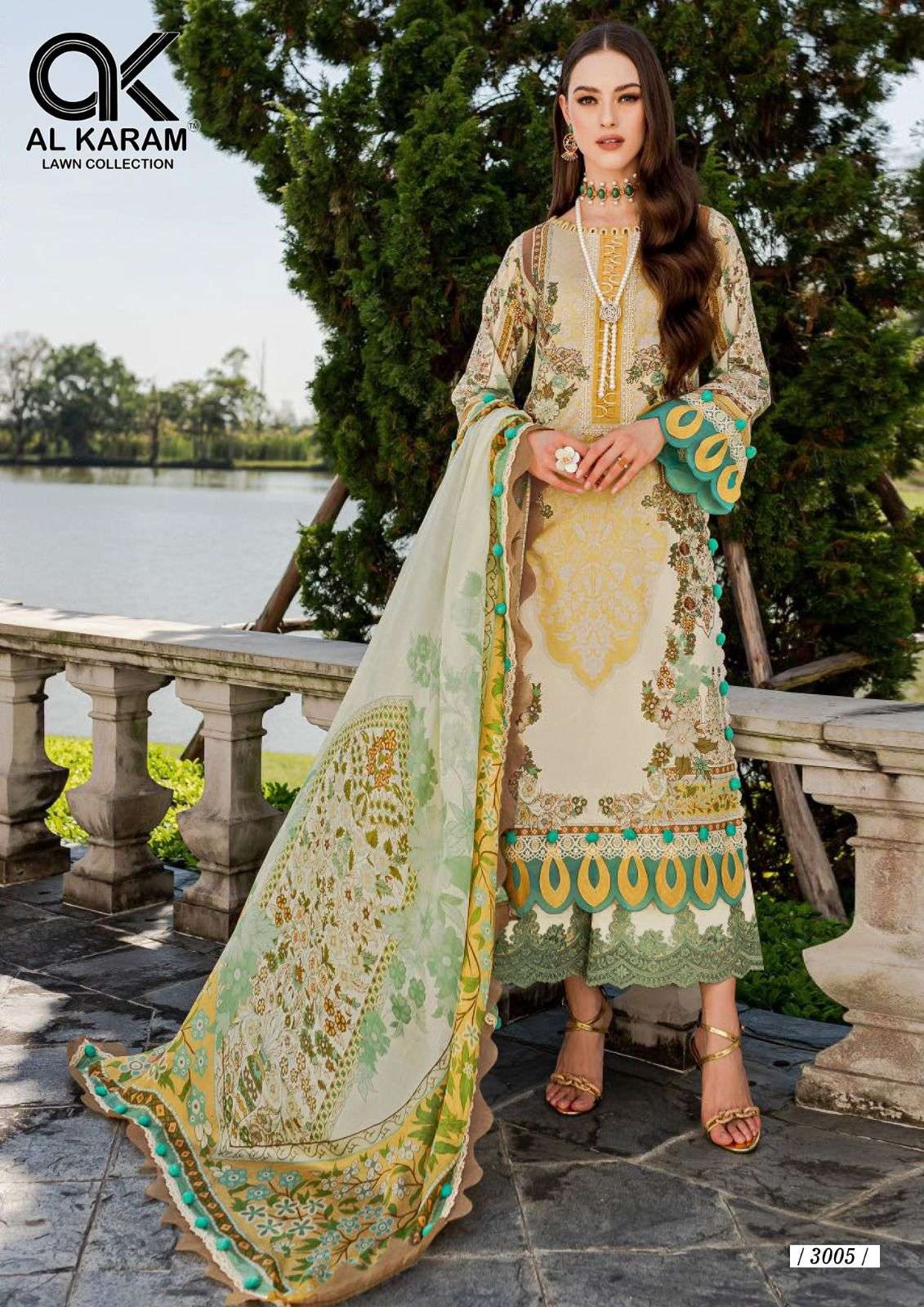 QUEENS COURT VOL-3 BY AL KARAM LAWN COLLECTION 3001 TO 3006 SERIES ...