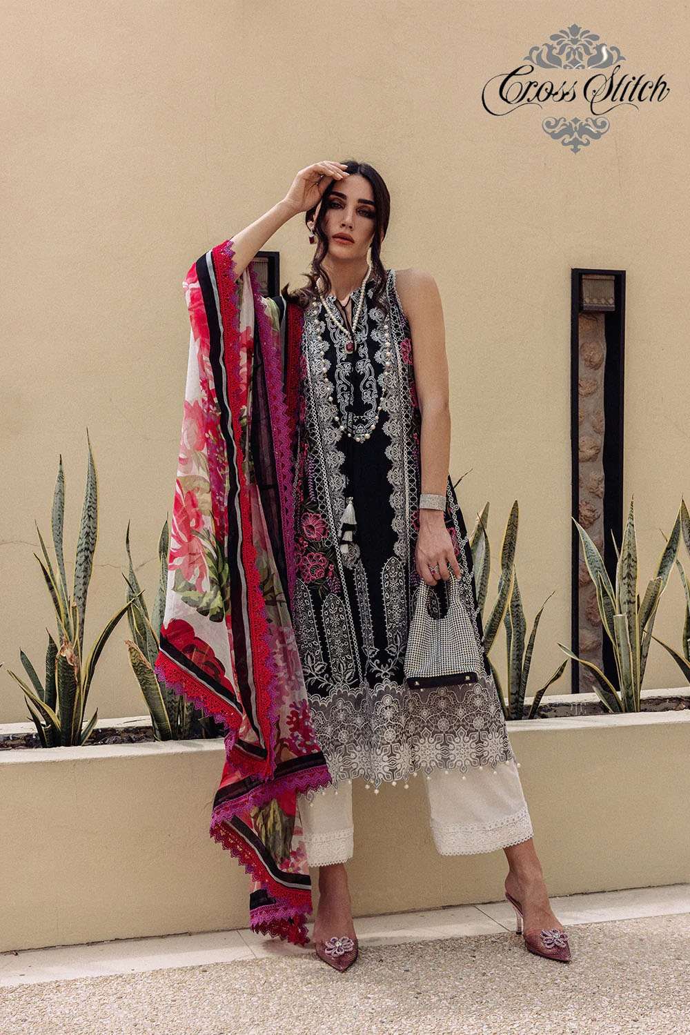 CROSS STITCH HIT DESIGN 109 BY FASHID WHOLESALE DESIGNER PAKISTANI ...