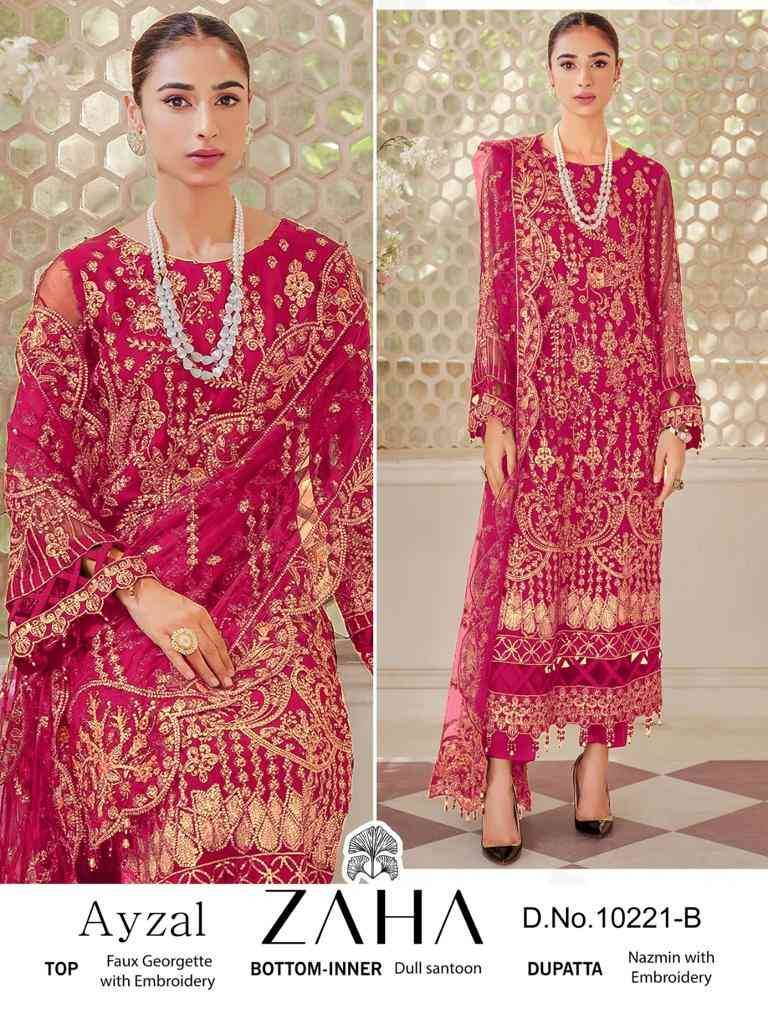 AYZAL BY ZAHA 10221-A TO 10221-D SERIES DESIGNER PAKISTANI SUITS ...