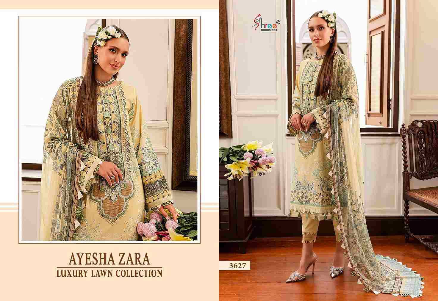 AYESHA ZARA PREMIUM LAWN COLLECTION BY SHREE FABS 3623 TO 3628 SERIES DESIGNER PAKISTANI SUITS ...