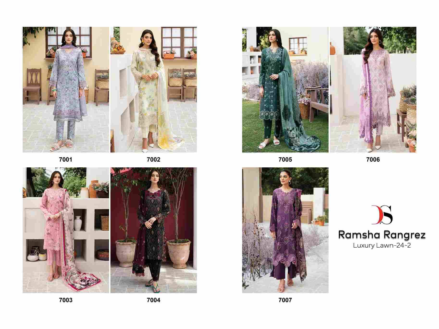 RAMSHA RANGREZ LUXURY LAWN-24 VOL-2 BY DEEPSY SUITS 7001 TO 7007 SERIES ...