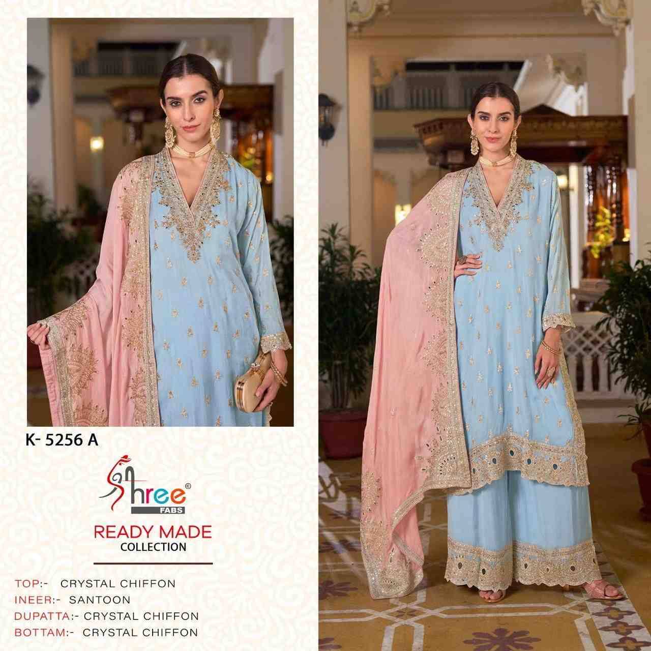 SHREE FABS HIT DESIGN K-5256 COLOURS BY SHREE FABS K-5256-A TO K-5256-B ...